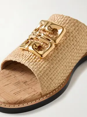 Givenchy 4g Liquid Raffia Slides