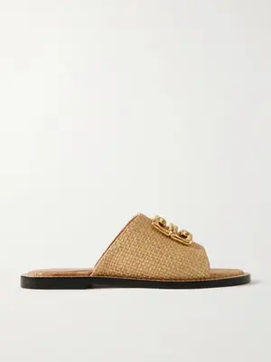 Givenchy 4g Liquid Raffia Slides
