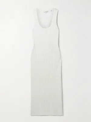 Vince Ribbed-knit Midi Dress