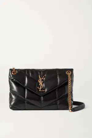 Saint Laurent Loulou Puffer Small Shoulder Bag - Black