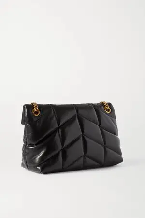 Saint Laurent Loulou Puffer Small Shoulder Bag - Black
