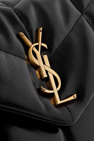 Saint Laurent Loulou Puffer Small Shoulder Bag - Black