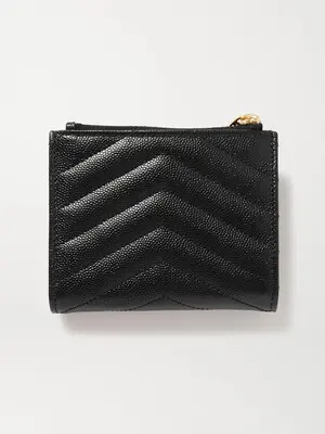 Saint Laurent Monogramme Quilted Textured-leather Wallet
