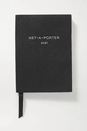 Smythson Net-a-porter Panama Soho 2021 Textured-leather Diary - Black