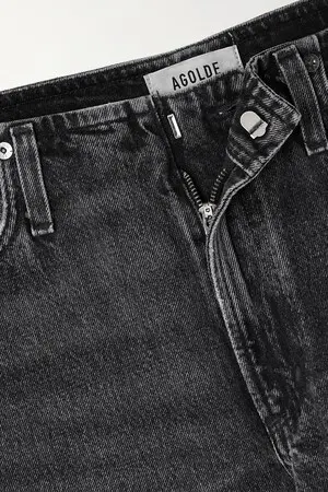 AGOLDE Net Sustain Lex Low-rise Wide-leg Jeans - Black