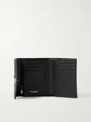 Saint Laurent Monogramme Quilted Textured-leather Wallet - Black