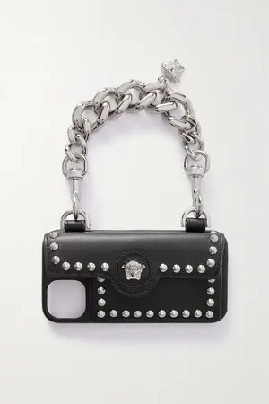 Versace Embellished Iphone 13 Max Case - Black
