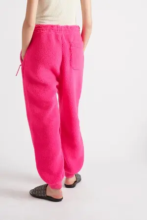 Loewe Neon Leather-trimmed Fleece Track Pants