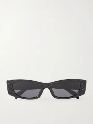 Celine Animation Crystal-embellished Sunglasses - Black