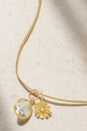 PIPPA SMALL 18-karat Aquamarine Pendant Necklace - Gold