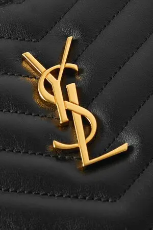 Saint Laurent Monogramme Quilted Leather Pouch - Black