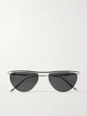 Oliver Spencer Khaite 1984c Cat-eye Sunglasses - Silver