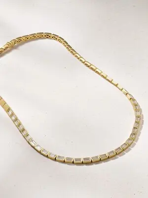 ANITA KO 18-karat Baguette Diamond Necklace - Gold