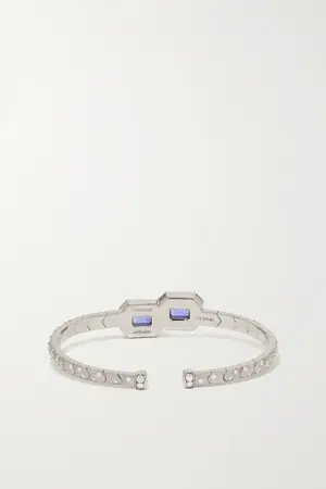 SABBADINI Titanium, Sapphire, And Diamond Bangle