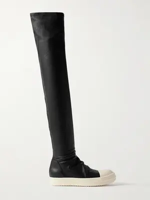 Rick Owens Leather Over-the-knee Boots - Black