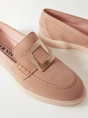 ROGER VIVIER Embellished Suede Loafers