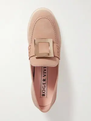 ROGER VIVIER Embellished Suede Loafers