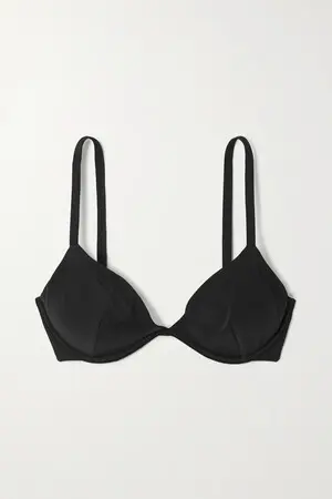 FORM AND FOLD Net Sustain D-g The Triangle Recycled Underwired Bikini Top - Black