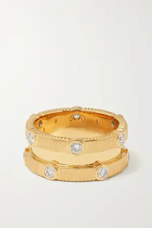VILTIER Rayon Trio 18-karat Diamond Ring
