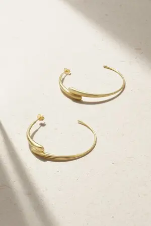 JENNIFER MEYER Double Dome Medium 18-karat Hoop Earrings - Gold