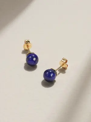 Mateo 14-karat Lapis Lazuli Stud Earrings