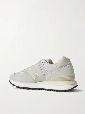 NEW BALANCE 574 Leather, Suede And Mesh Sneakers