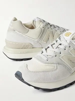 NEW BALANCE 574 Leather, Suede And Mesh Sneakers