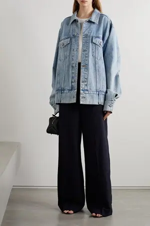 Khaite Grizzo Oversized Denim Trucker Jacket