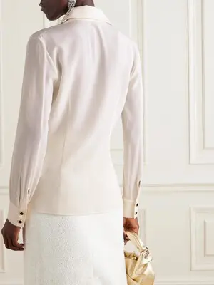 Alessandra Rich Silk-crepe Shirt