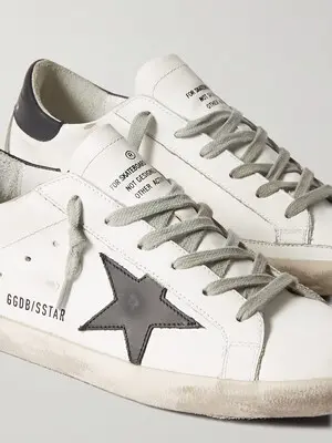 GOLDEN GOOSE Superstar Distressed Leather Sneakers