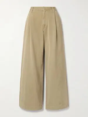 AGOLDE Daryl Pleated Wide-leg Pants - Neutrals
