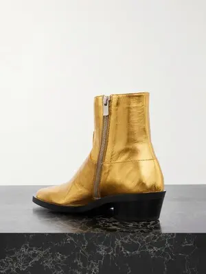 Proenza Schouler Bronco Metallic Leather Ankle Boots