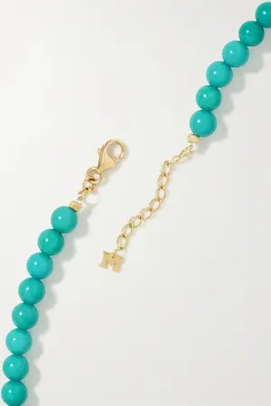 Mateo 14-karat Turquoise Beaded Anklet