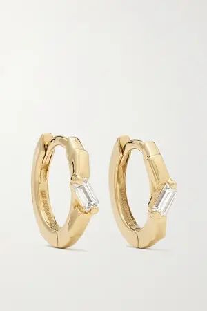 SUZANNE KALAN 18-karat Diamond Hoop Earrings