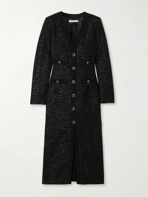 Alessandra Rich Sequined Tweed Midi Dress