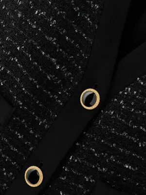 Alessandra Rich Sequined Tweed Midi Dress
