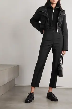 Givenchy Cropped Padded Shell-jacquard Hooded Jacket