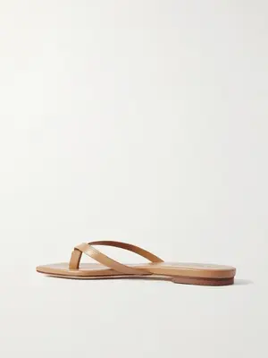 AeydĒ Renee Leather Flip Flops - Brown