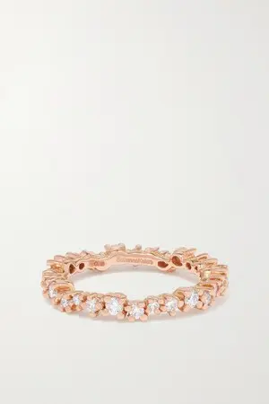 SUZANNE KALAN Eternity 18-karat Rose Diamond Ring - Gold