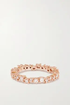 SUZANNE KALAN Eternity 18-karat Rose Diamond Ring