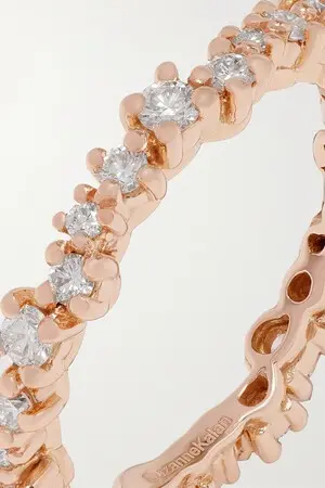 SUZANNE KALAN Eternity 18-karat Rose Diamond Ring