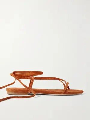 AeydĒ Penny Suede Sandals - Orange