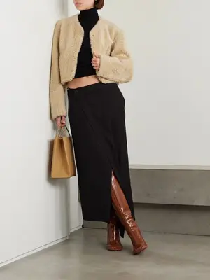 PETAR PETROV Fresh Shearling Cropped Jacket