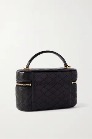 Saint Laurent Gaby Vanity Mini Quilted Leather Shoulder Bag - Black