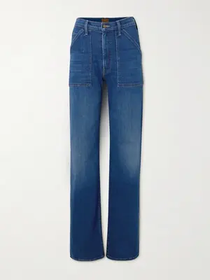 MOTHER The Patch Maven High-rise Wide-leg Jeans - Blue