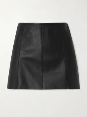 PETAR PETROV Paneled Leather Mini Skirt