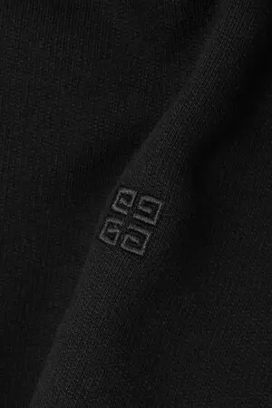 Givenchy Cropped Embroidered Hoodie