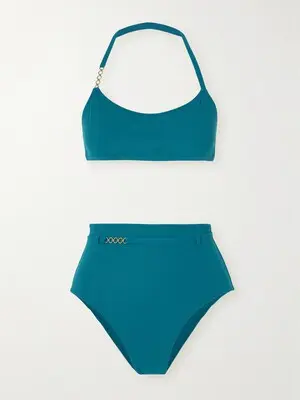 LIDO Sessantacinque Chain-embellished Halterneck Bikini - Blue