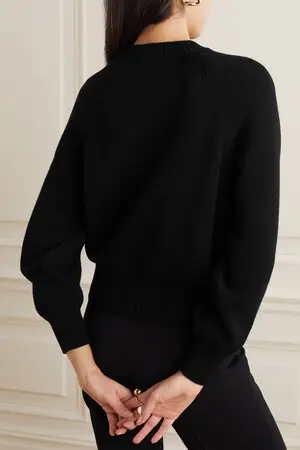 HIGH SPORT Lara Cotton Sweater - Black