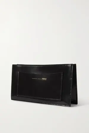METIER Fernando Jorge Ease Embellished Glossed-leather Clutch - Black